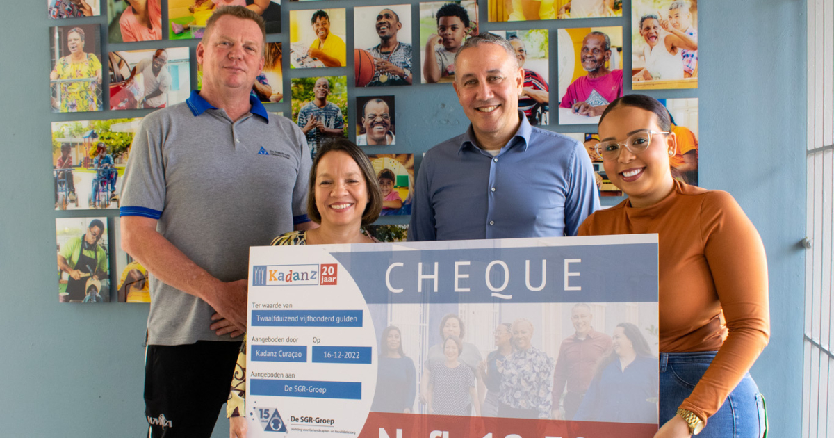 De SGR-Groep verblijdt met donatie van Kadanz - Kadanz